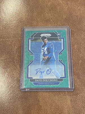 2021 Prizm DAYO ODEYINGBO Green Scope Auto Rookie Card RC /75 Colts ...