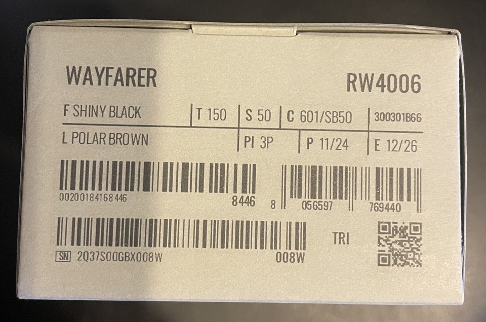 RAY-BAN Meta Wayfarer RW4006 CUSTOM Smart Sunglasses Shiny Black/ Brown ...