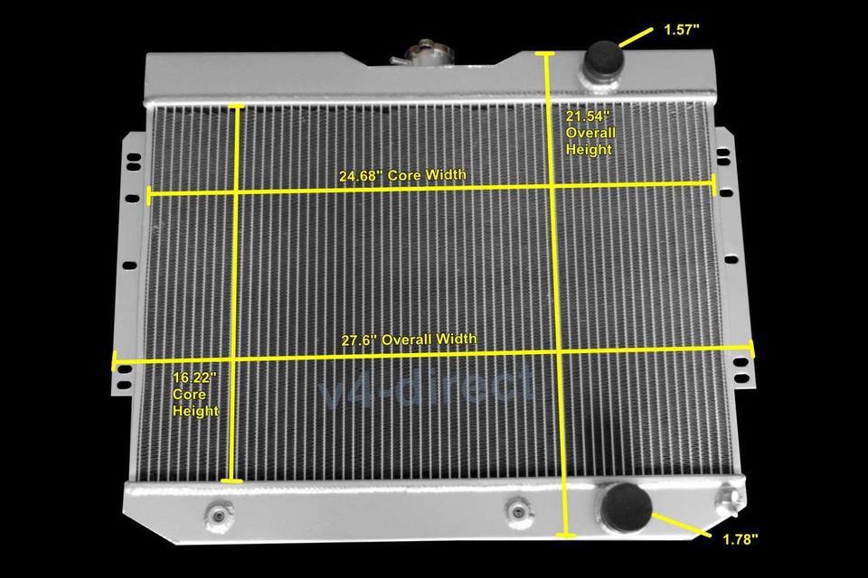 3 Row Aluminum Radiator For Chevy 1959-1963 Impala 63-65 Bel Air 60-65 ...