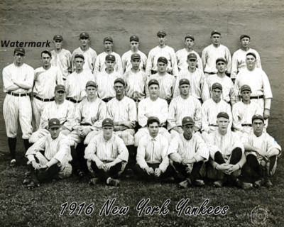 MLB 1916 New York Yankees Team Picture Black & White 8 X 10 Photo ...