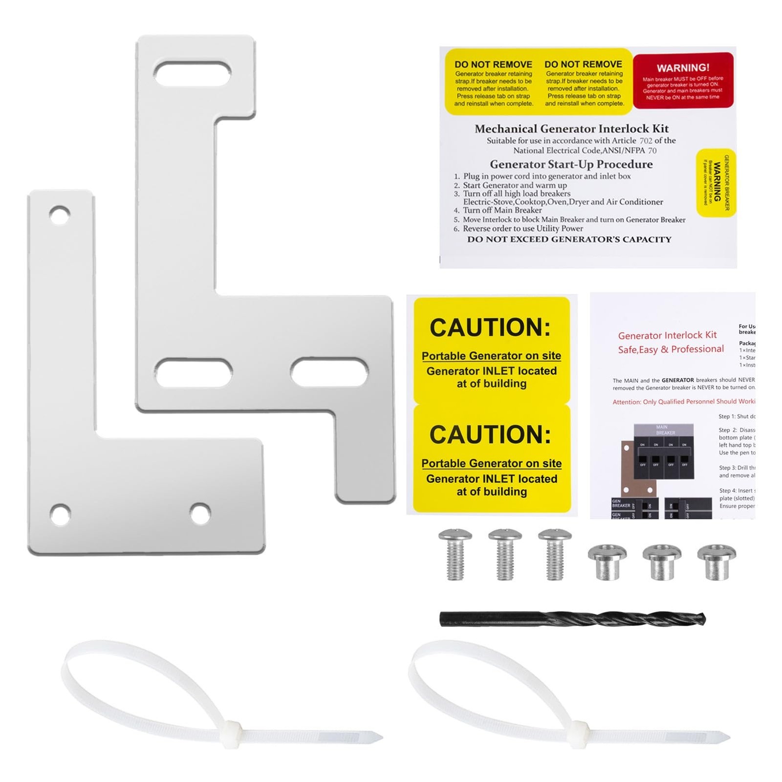 Generator Interlock Kit for ITE, Siemens, Gould, and Murray 150-200 Amp ...
