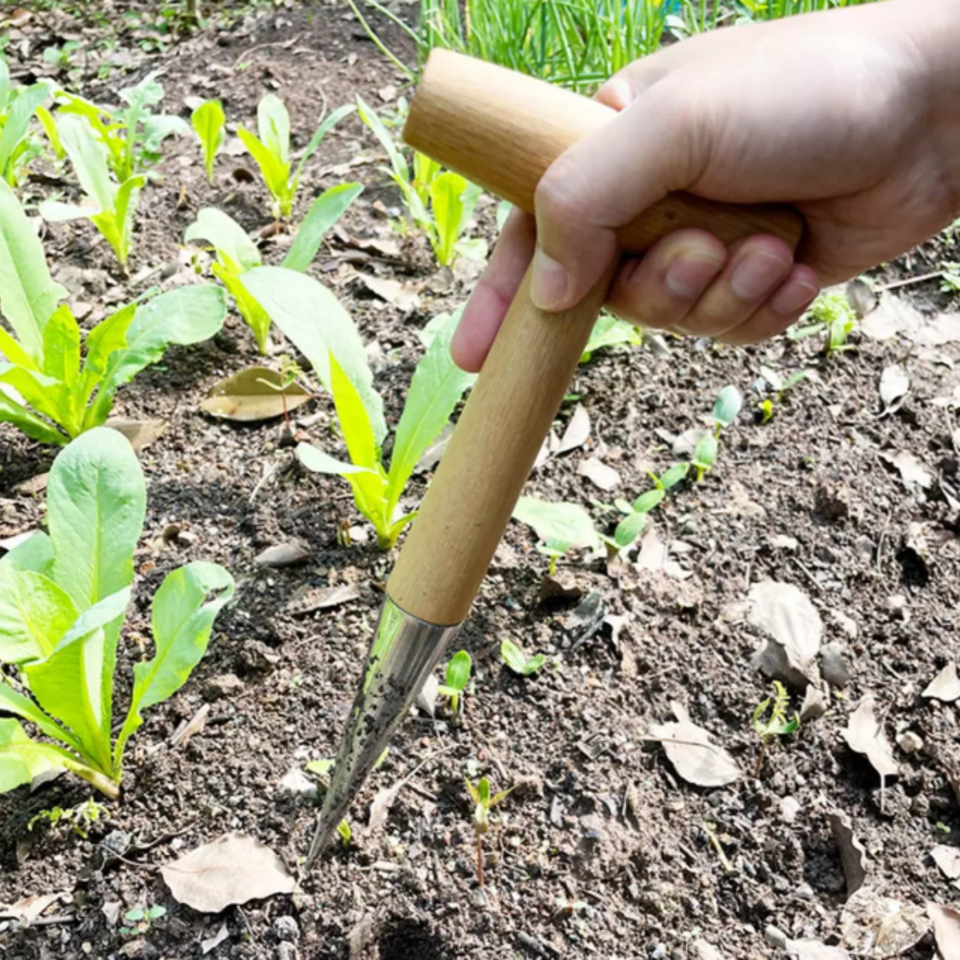 Stainless Steel Dibbler Bulb Planter Dibber Hole Puncher Gardening Tool ...