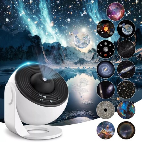 LED Galaxy Projector Starry Night Light Sky Star Party Lamp Planetarium ...