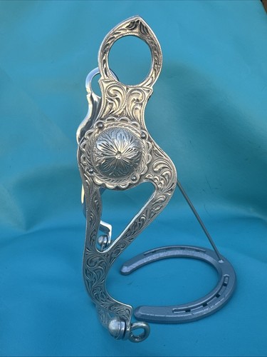 Vintage Sterling Silver Western Show Bit 5” Copper Hood & Roller Maker ...