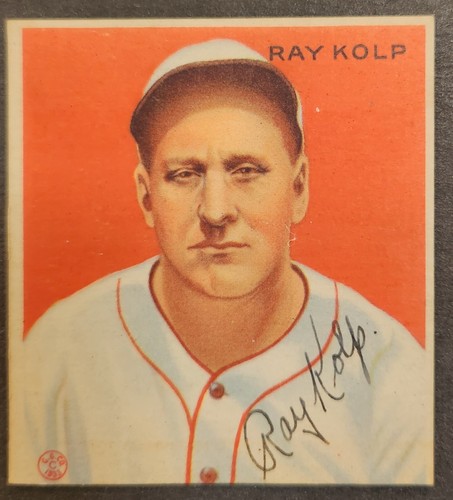 RAY KOLP Autographed Vintage Signed 1933 Goudey Baseball Card #150 | eBay