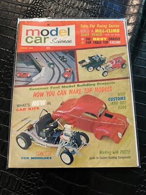 AUGUST 1963 MODEL CAR SCIENCE car model magazine | eBay