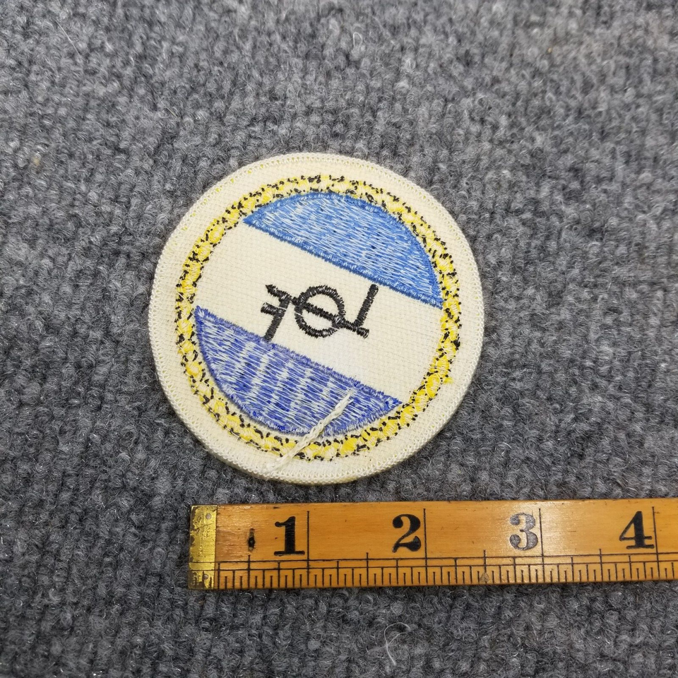 LOF Blue White Stripes Patch Possible European Company Or Oraganization ...