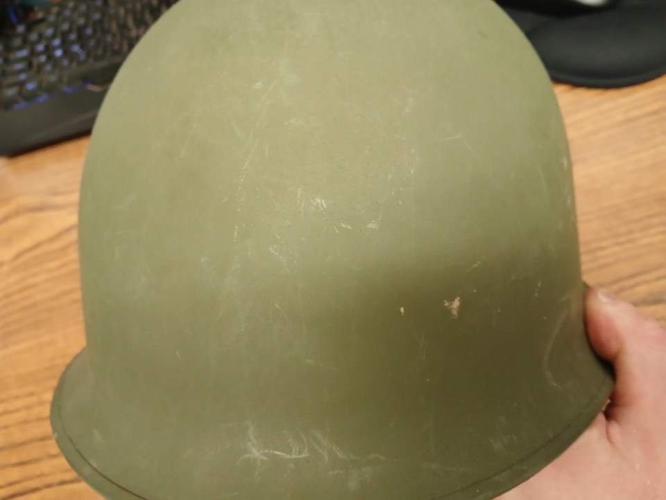 M1 Army Helmet w/ Liner Original French Fixed Bale Strap World War 2 ...