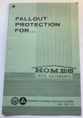 Vintage 1966 Cold War era Civil Defense Fallout Protection, Homes w ...