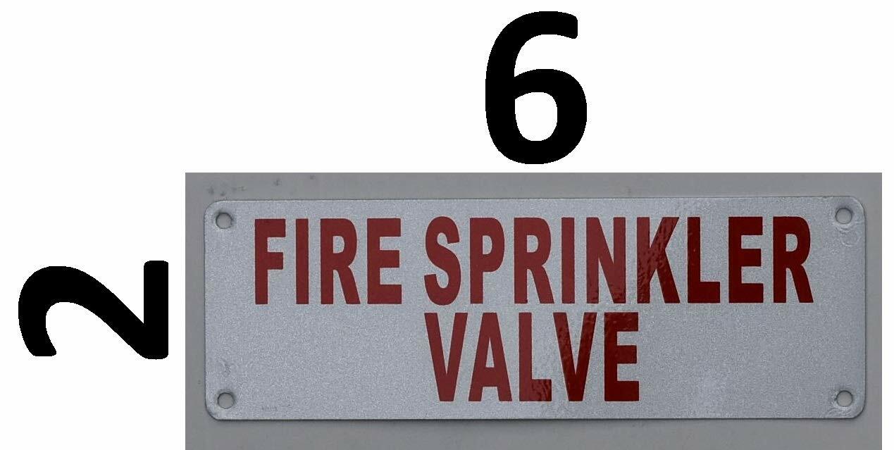 FIRE Sprinkler Valve Sign (White, Reflective !!, Aluminium 2X6)-REF24 ...
