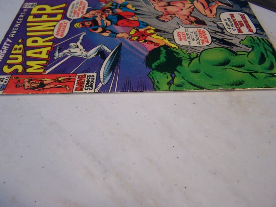 Sub-Mariner Vol 1 #32 & 35. Signed By Legendary Greats Roy Thomas & Jim ...