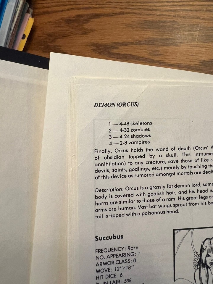AD&D MONSTER MANUAL 1st Edition 7th Printing (2nd Cover) TSR 1979 ...
