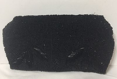 Vintage Small Chez Black Beaded Evening Handbag | eBay