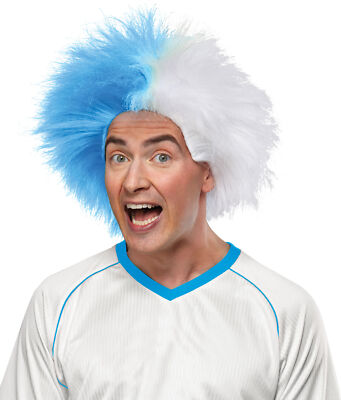 Light Blue And White Sports Wig - Mario Chiodo | eBay