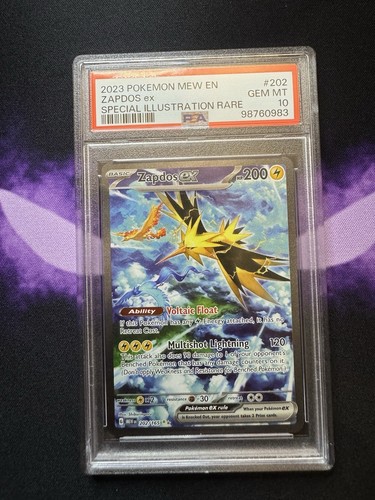 PSA 10 Zapdos ex 202/165 Sv: Scarlet & Violet 151 SIR Pokemon | eBay