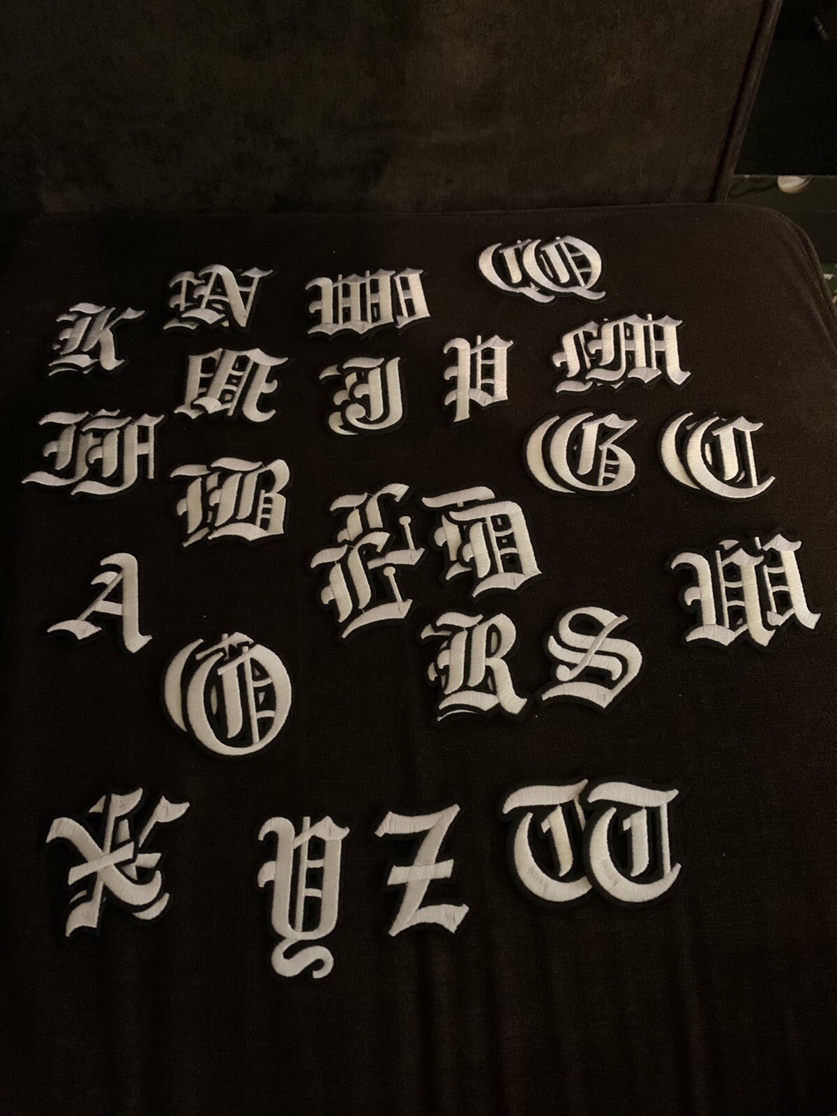 2 inch old English iron on appliqué Letters | eBay