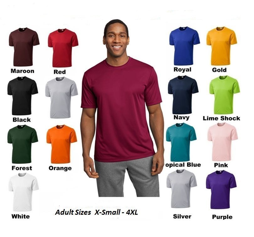 PEACHES PICK Moist Wick Dri fit Crossfit Workout Run Mens S-3X 4XL ...