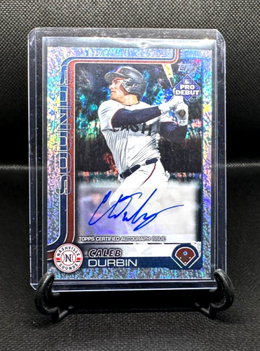 CALEB DURBIN 2025 Topps Pro Debut Sparkle Foil Auto Prospect RC /175 ...