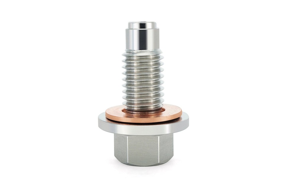 HPS Stainless Steel Magnetic Oil Drain Plug Bolt w/Washer M12x1.75 For ...