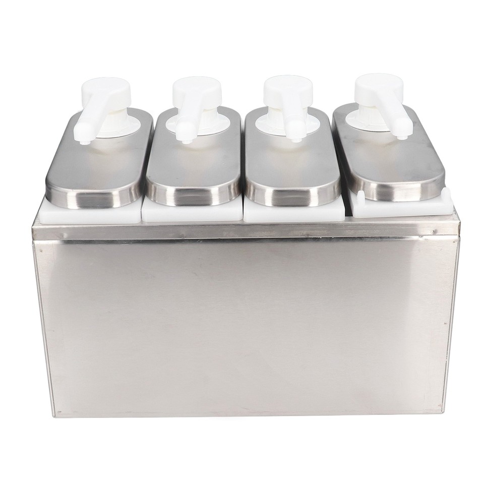 Condiment Squeeze Pump Kit For Kitchen Restaurant 4 Sauce Dispenser ...