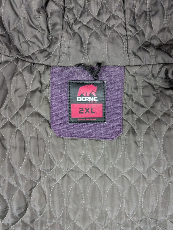 Berne Workwear Women’s 2XL Softstone Duck Canvas Hooded Jacket Barn ...