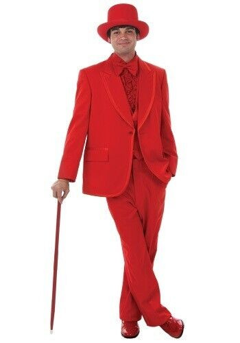 Adult Deluxe Red Formal Fun Men's Tuxedo Costume SIZE… - Gem