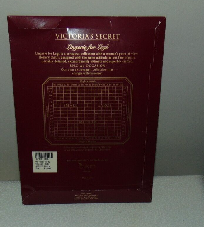 Victorias Secret Pantyhose Pure White Medium New Sealed Package | eBay