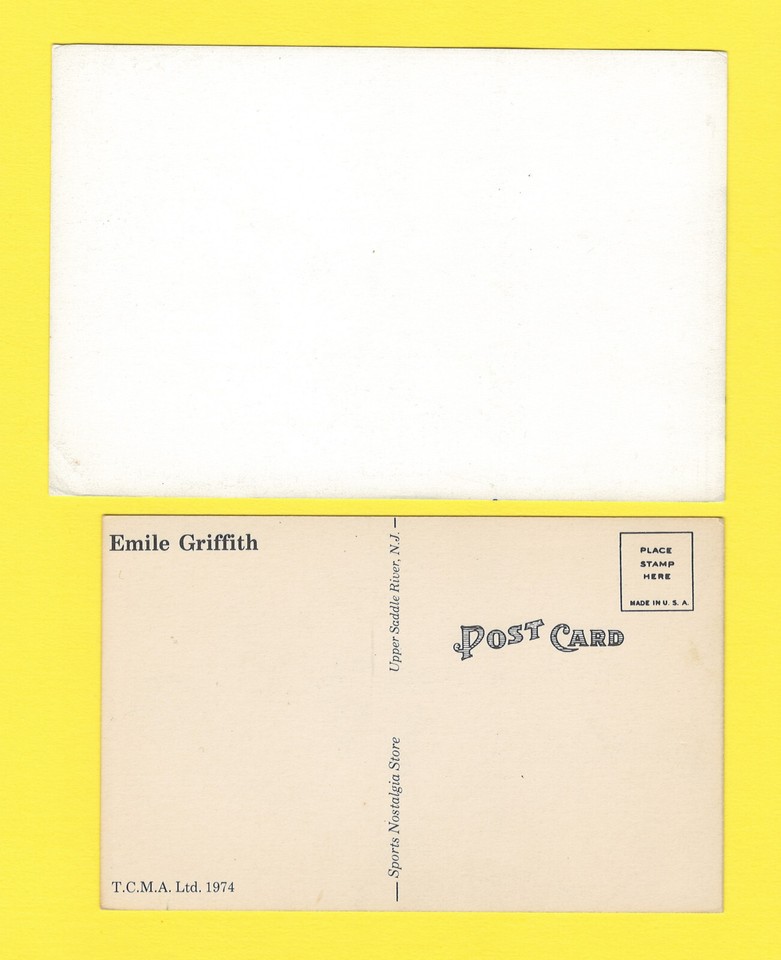 BOXING CHAMPIONS AUTHENTIC AUTOGRAPHS - RAY MANCINI & EMILE GRIFFITH ...