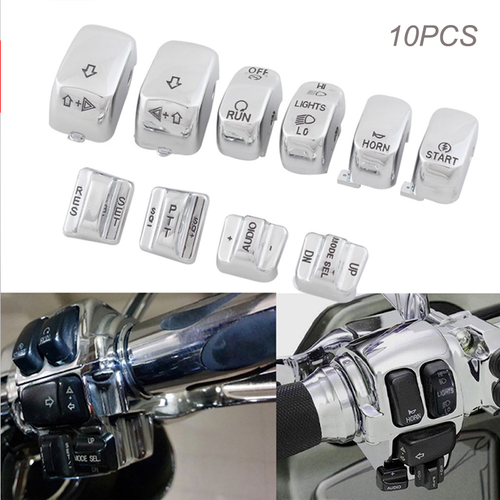 10x Hand Control Switch Housing Buttons Caps For Harley Touring Electra ...