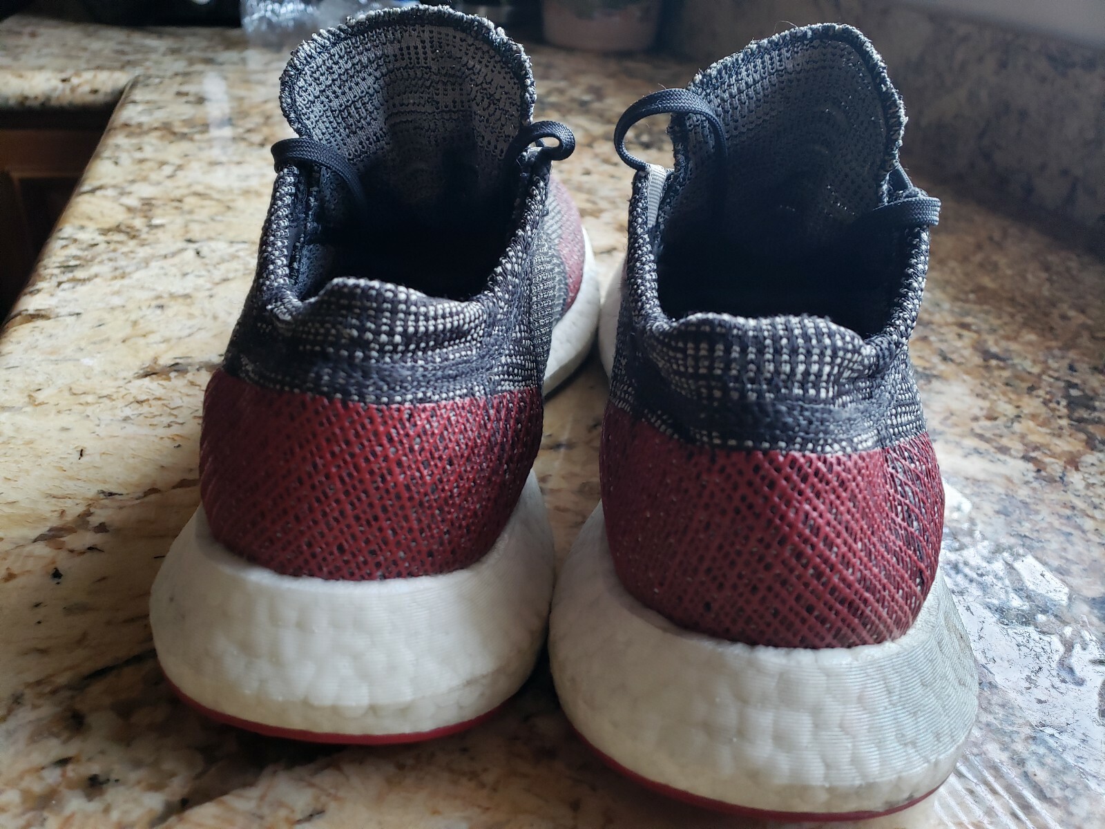 Adidas PureBoost GO Carbon Black/Red Running Training Shoes AH2323 Men ...