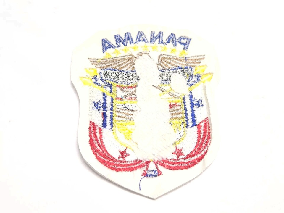 Panama Country Flag Crest Pro Mundi Beneficio Embroidered Patch | eBay