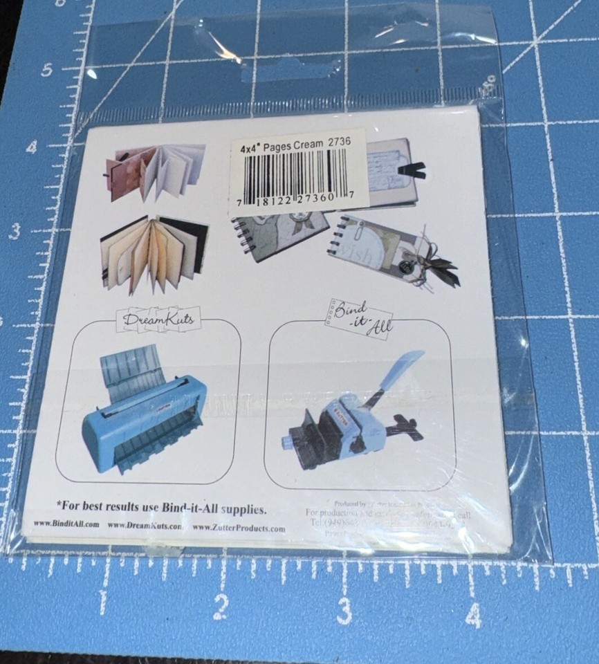 Zutter - Bind-It-All 10 Sheets / 20 Pages Acid Free 4" x 4" Cream #2736 ...