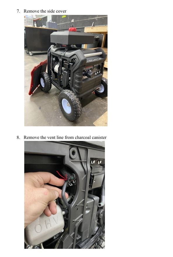 Predator Generator gas tank Extended run time kit auxiliary fuel tank ...