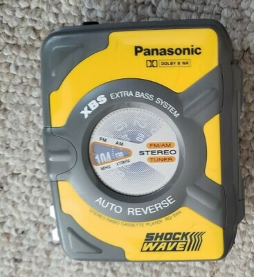 Vtg Panasonic Shockwave Portable AM/FM Cassette Player RQ-SW6 XBS ...