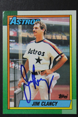 Jim Clancy Houston Astros Autographed 1990 Topps #648 Signed Baseball ...