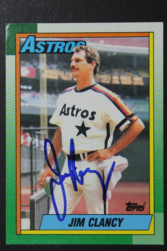 Jim Clancy Houston Astros Autographed 1990 Topps #648 Signed Baseball ...