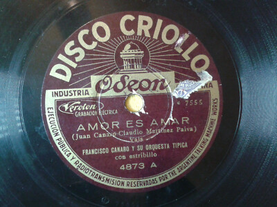 RARO TANGO FRANCISCO CANARO AMOR ES AMAR / PIPISTRELA DISCO CRIOLLO ...