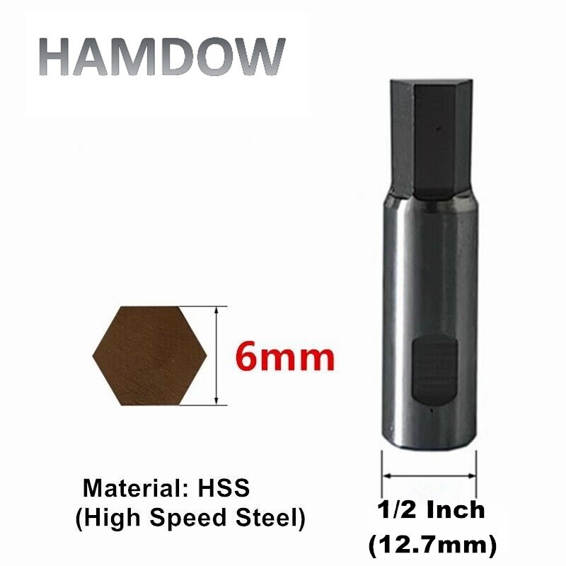 Metric Size HSS Hexagon Rotary Broach Punch Bit Punching Tools Shank 12 ...