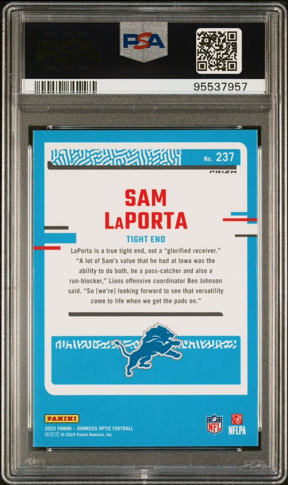 SAM LAPORTA 2023 Panini Donruss Optic Green Hyper Prizm Rookie RC #237 ...