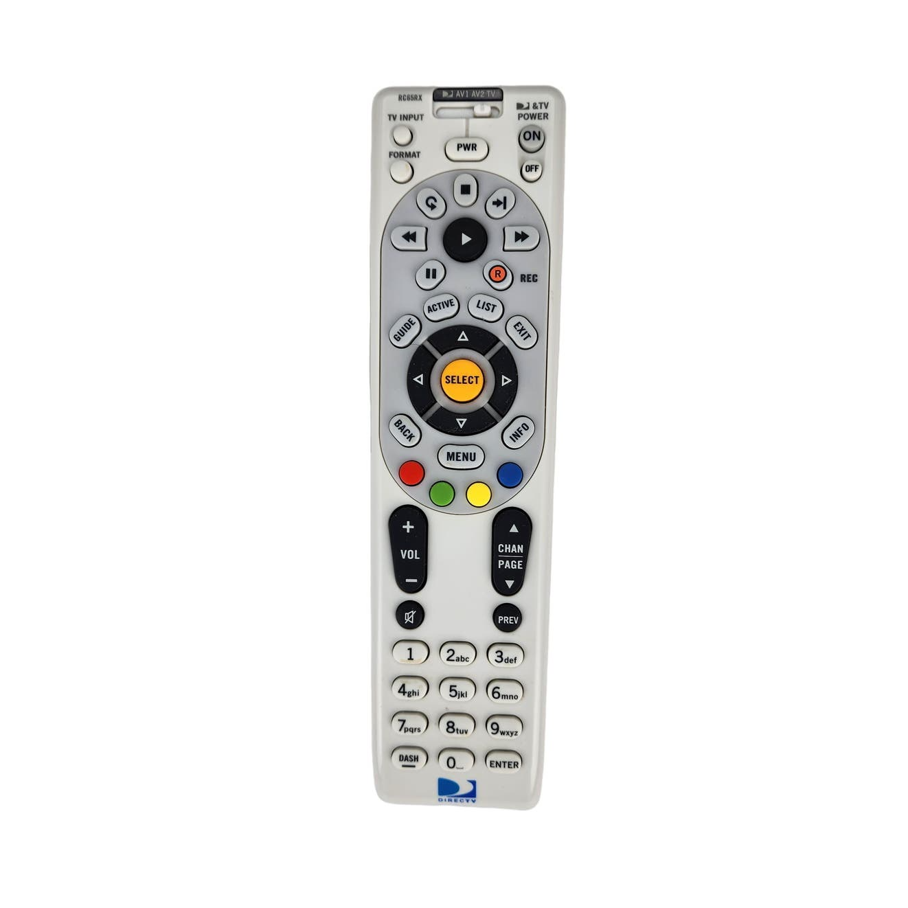 DIRECTV RF Universal TV Remote Control Genuine OEM RC65RX EUC Tested ...