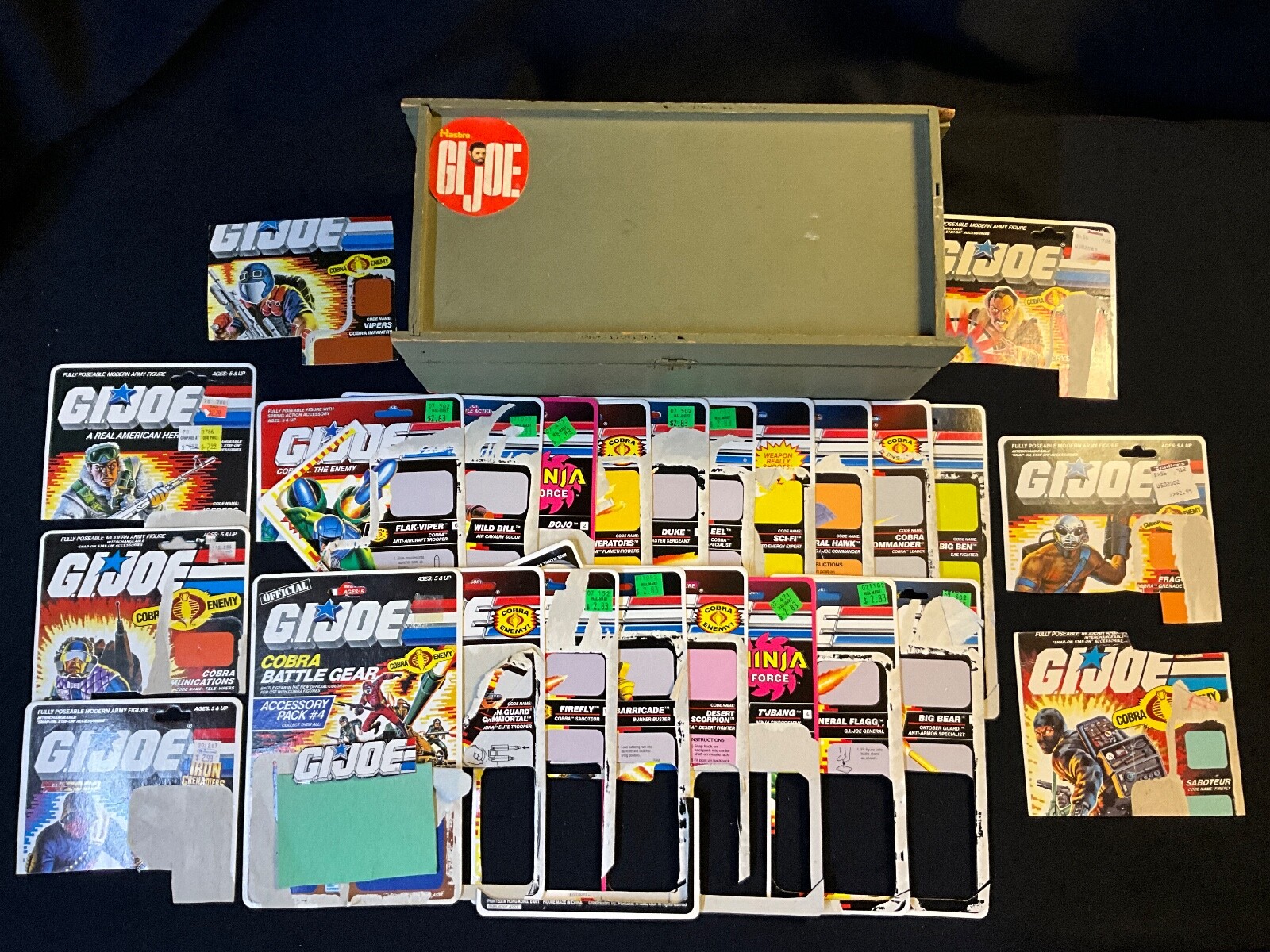 Vintage 1960s GI Joe Wooden Storage Box + Card Backs! (Lot 2) | eBay