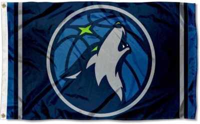 Minnesota Timberwolves 3x5 ft Flag Banner NBA Basketball Free Shipping ...