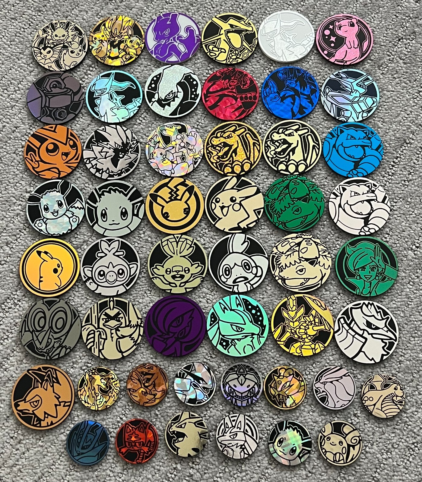 Lot of 50x Official Pokemon TCG Coins (Mix Of Regular and Jumbo)! | eBay