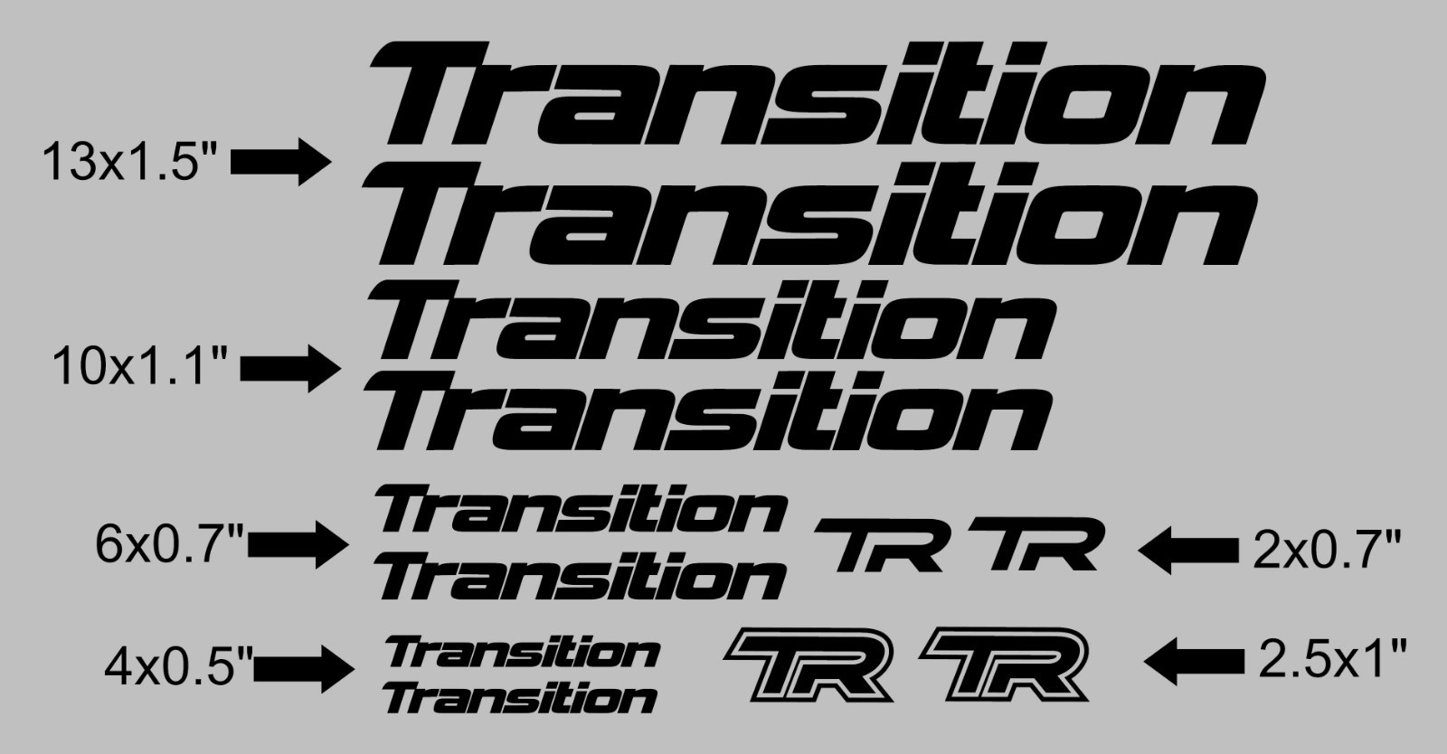 Custom Transition bike Frame Decal Set. Pick Your Color. USA Seller! | eBay