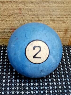 Vintage Clay #2 Solid Blue Pool Ball | eBay