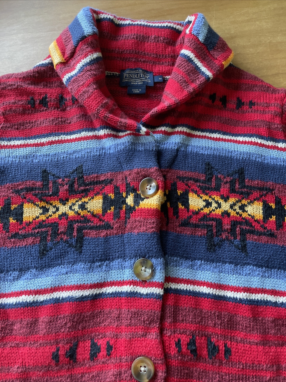 62 Pendleton southwestern Aztec serape shawl cardiga… - Gem