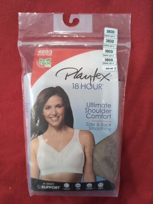 NEW Playtex 18 Hour 36DD Original Comfort Strap Wirefree Bra 4693 ...