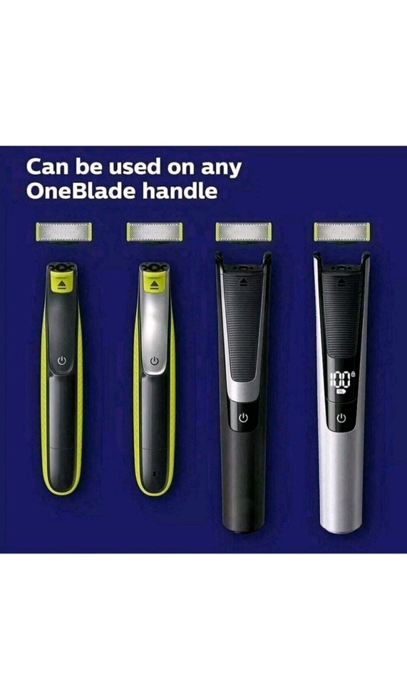 3X OneBlade Razor Shaver QP2520/QP2630 Replacement Blade Head One Blade ...