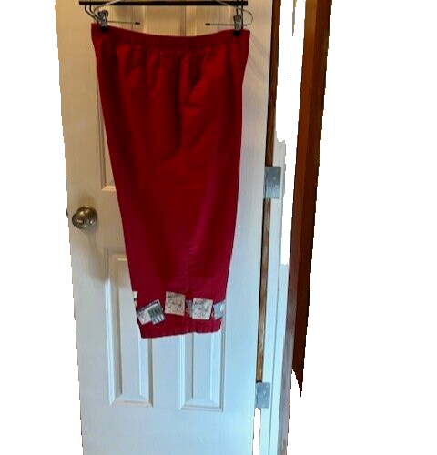 Erika Capri Pants sz 1X Woman Cargo red 100% Cotton | eBay