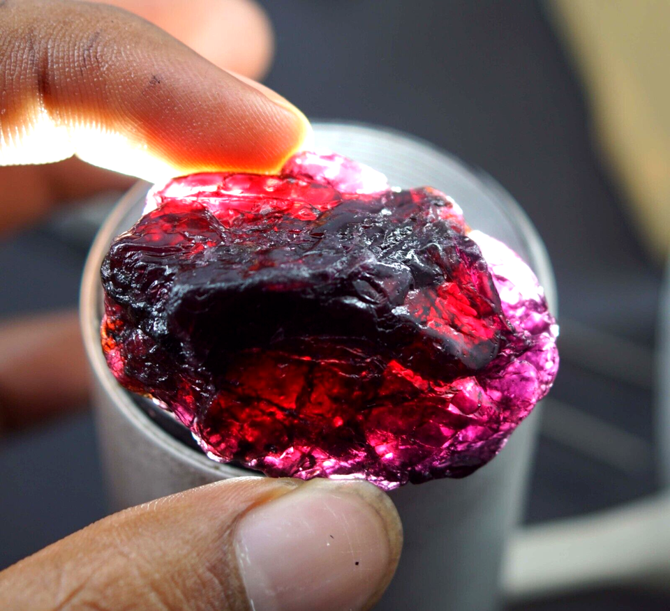 193.80Ct Natural Red Painite Rough Unheated Burmese Facet EGL Certified ...